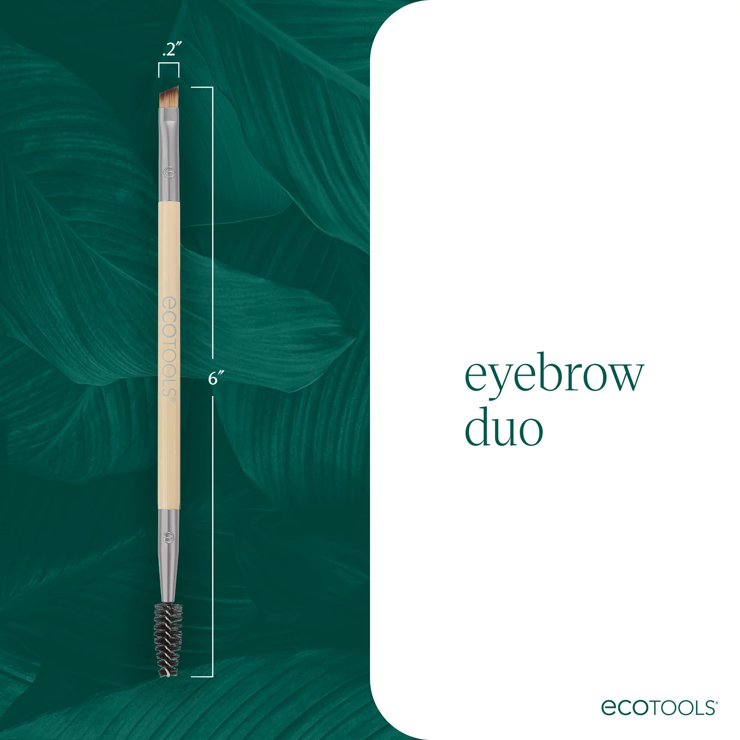 EcoTools Eyebrow Brush Duo, Tame & Fill in Brows, For Eyebrow Gel ...