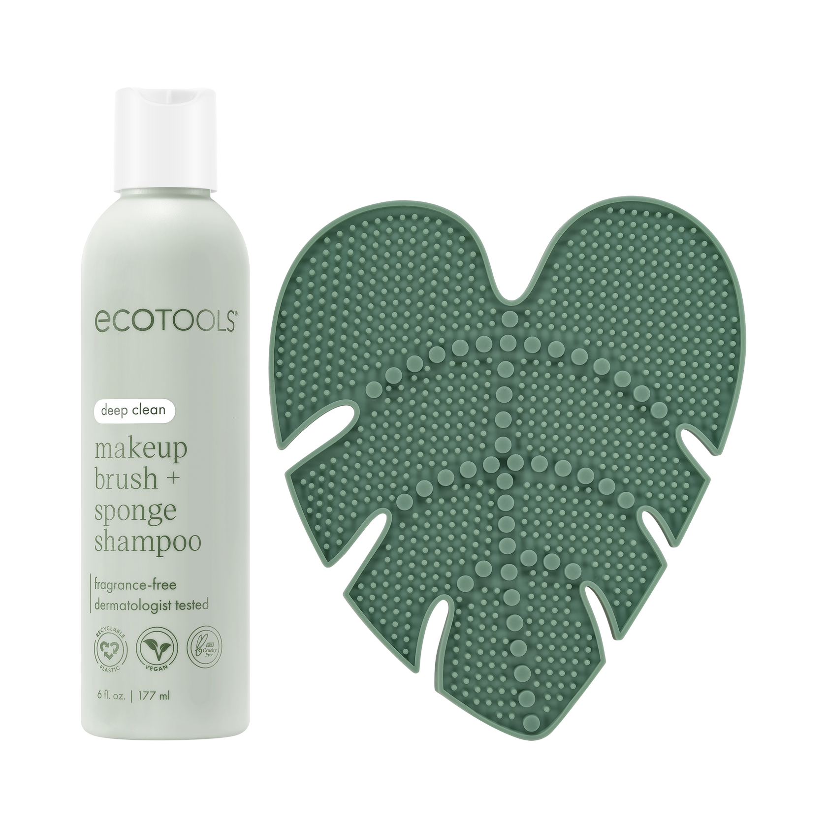 EcoTools Makeup Brush Cleansing Pad + Deep Clean Shampoo Bundle, 2 ...