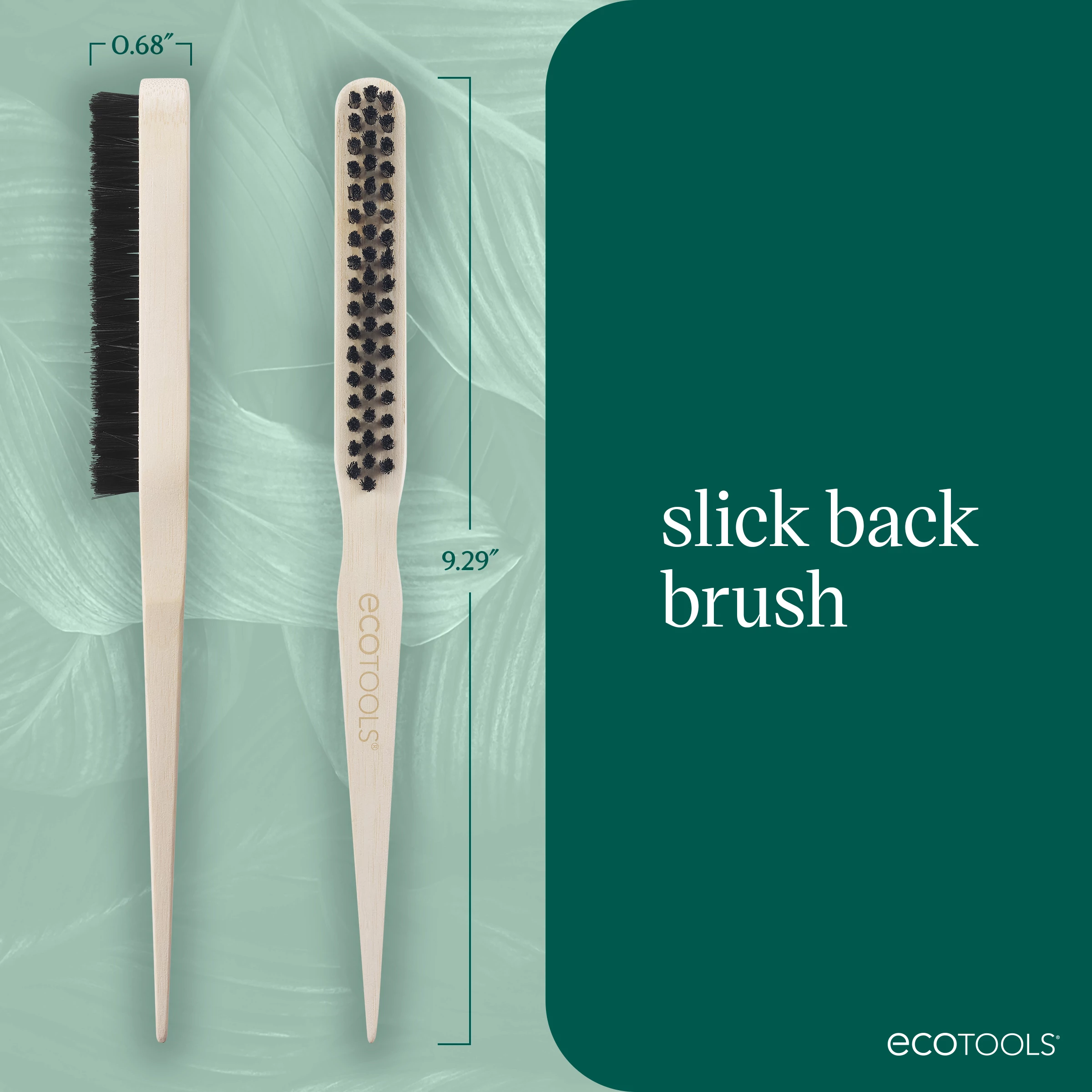 EcoTools Slick Back Hairbrush, Brush For Wet Or Dry Hair, Tease, Smooth ...
