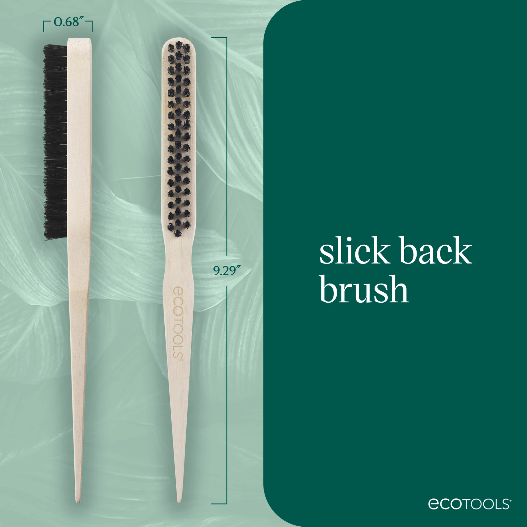 EcoTools Slick Back Hairbrush, Brush For Wet Or Dry Hair, Tease, Smooth ...