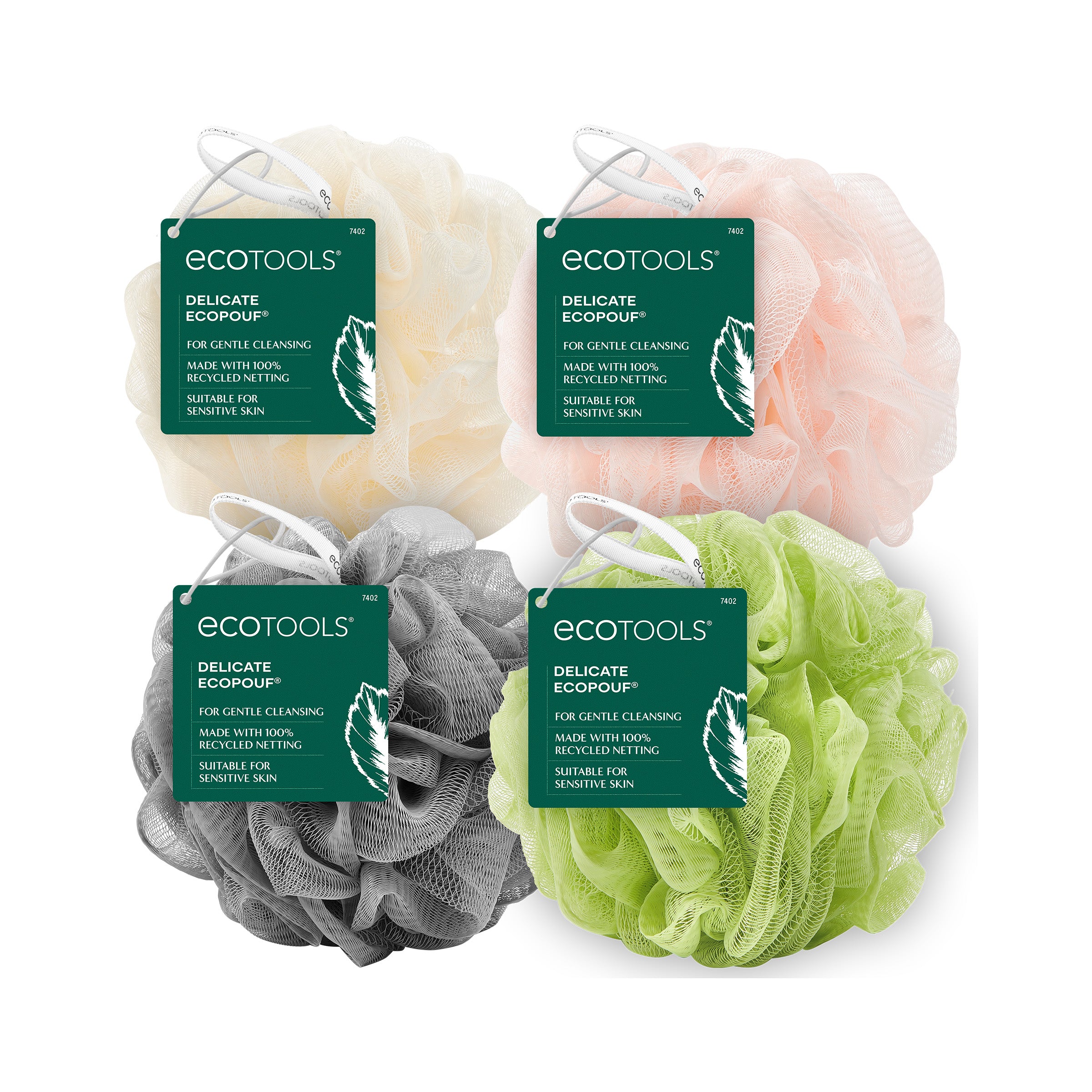 Delicate EcoPouf® Bath Sponge, Single, Assorted Colors – EcoTools Beauty