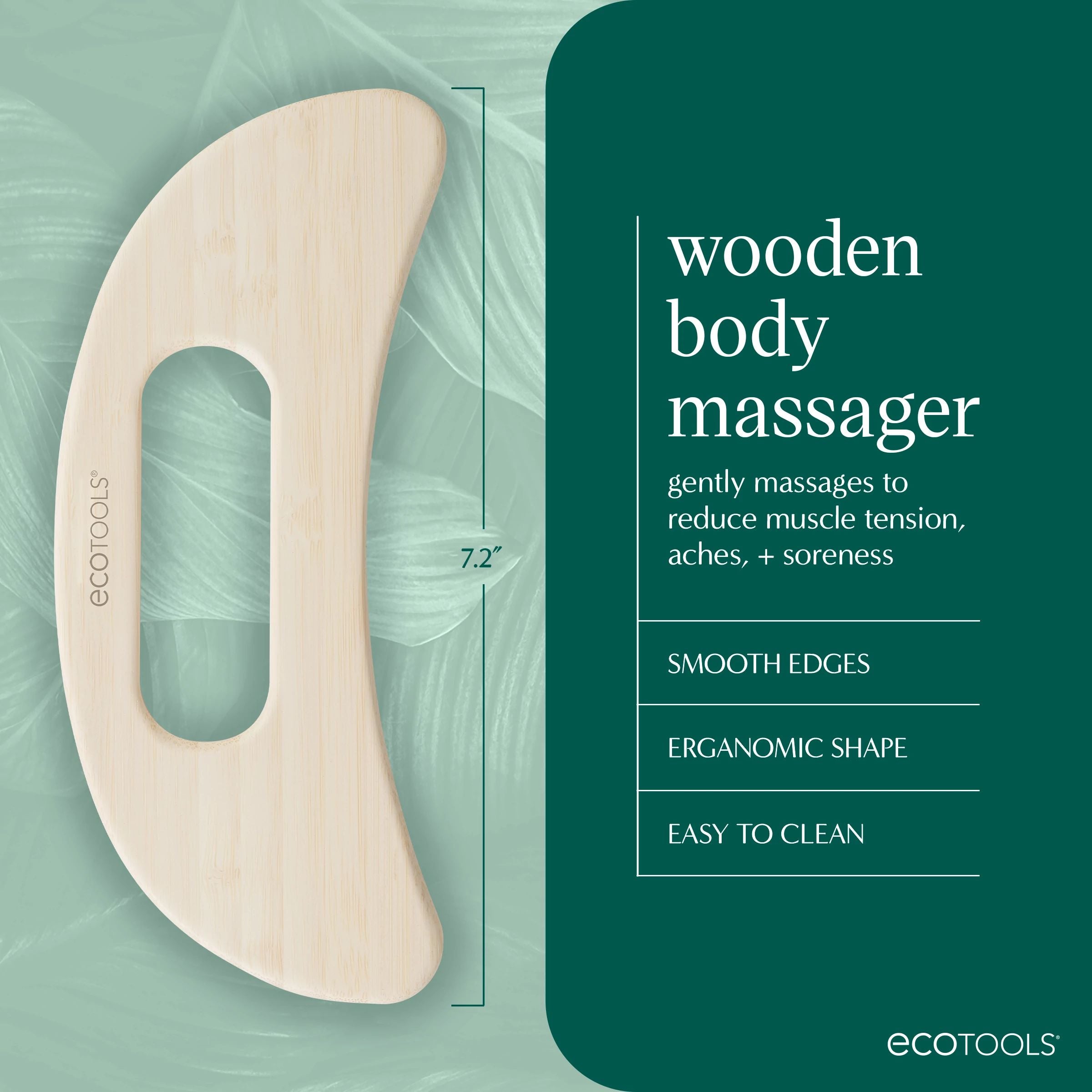Ecotools Wooden Body Massager Relieve Sore Muscles Wood Massager Tool 8982