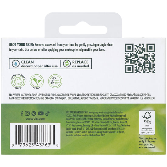 EcoTools Oil Absorbing Facial Blotting Papers, Removes Excess Oil ...