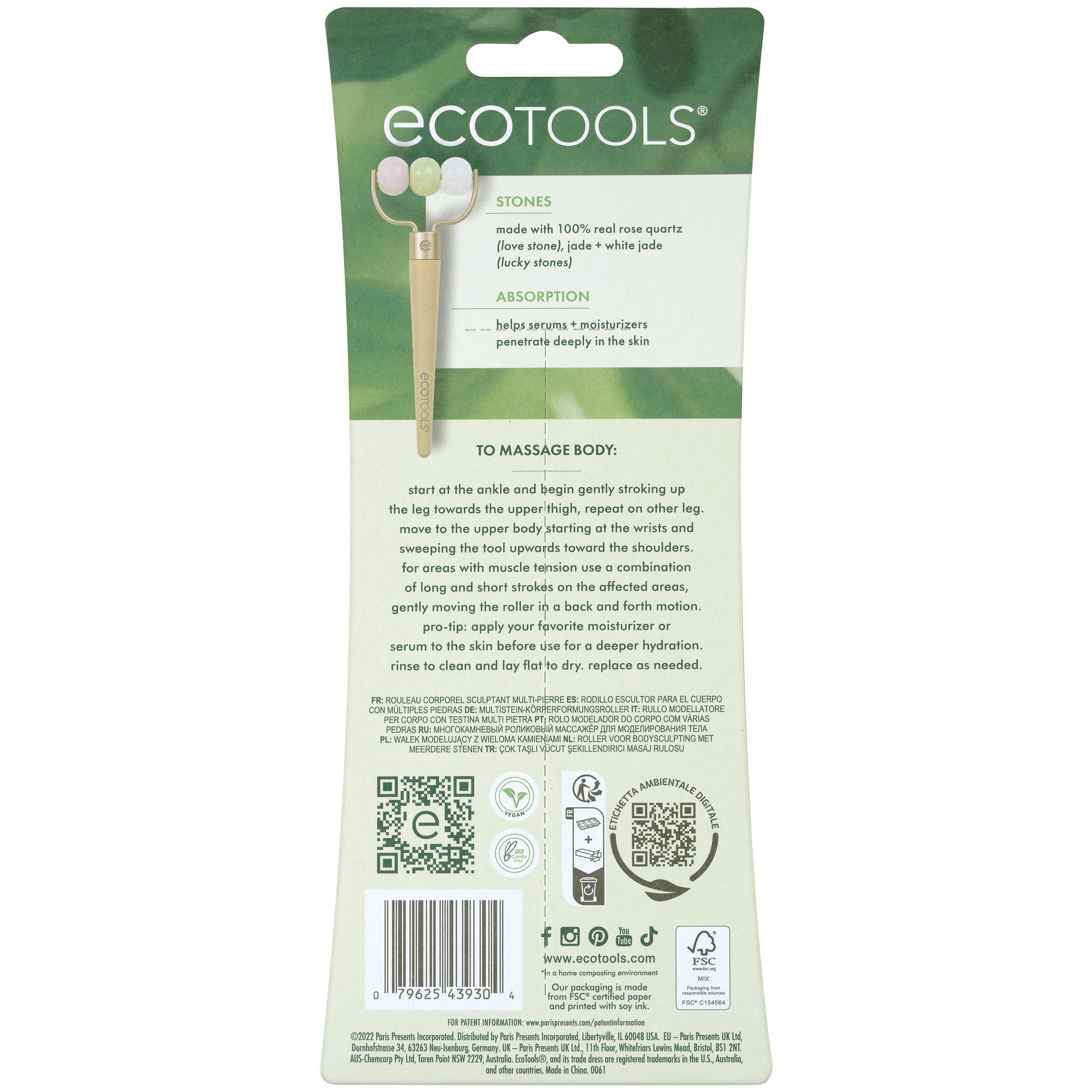 EcoTools Multi Stone Body Roller, For Massaging & Smoothing, Rose ...