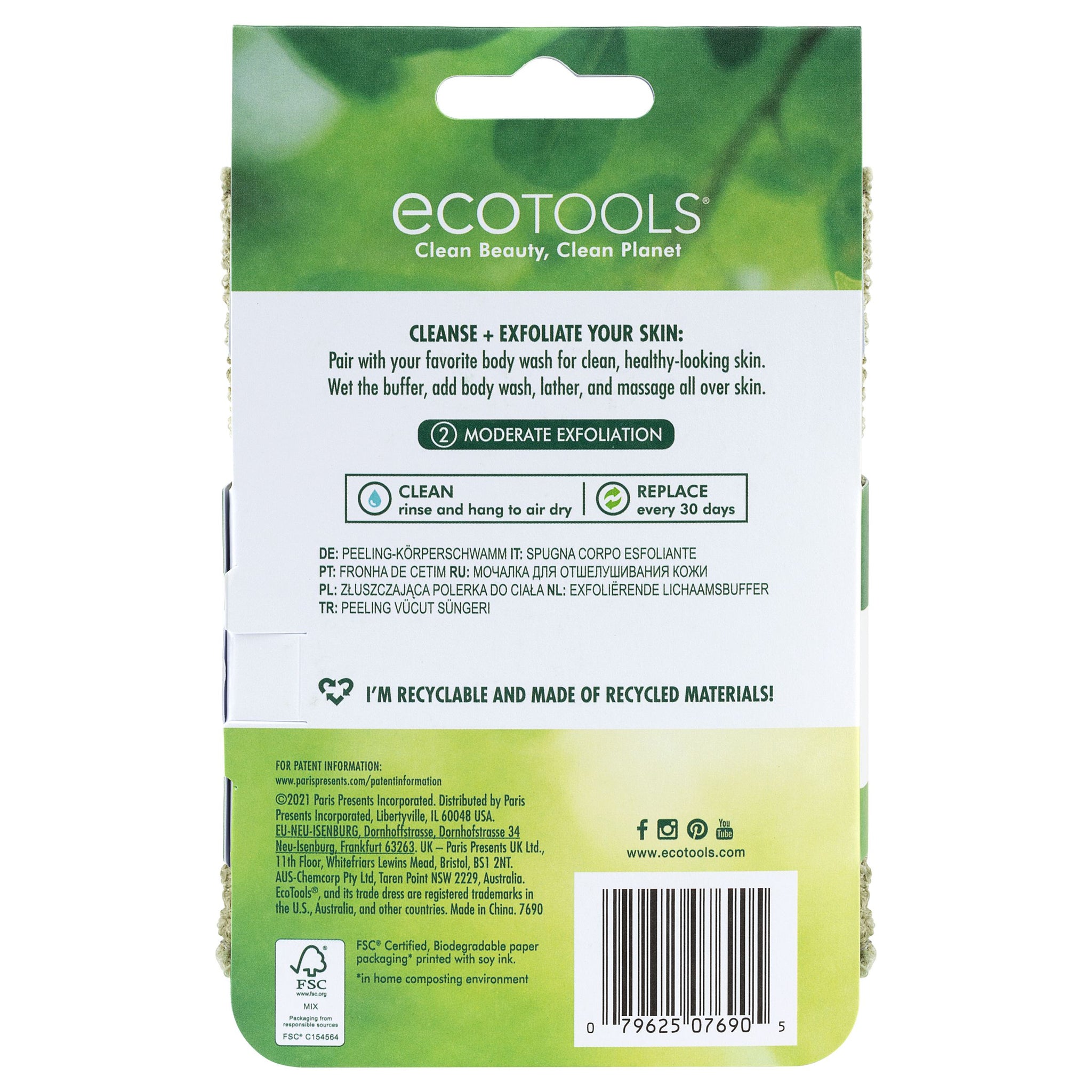 EcoTools Limited Edition Exfoliating Body Buffer, For Body Cleansing ...