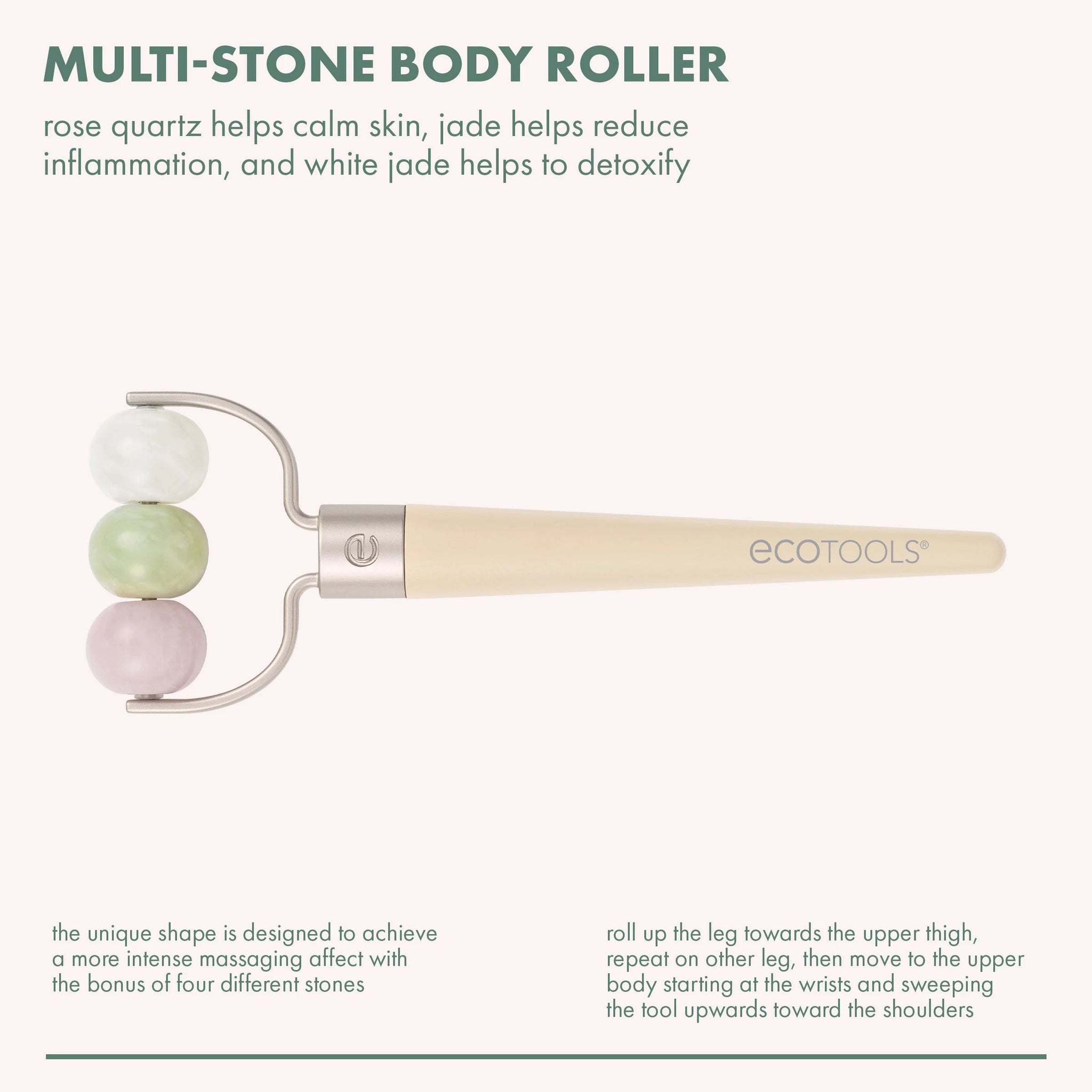 EcoTools Multi Stone Body Roller, For Massaging & Smoothing, Rose ...