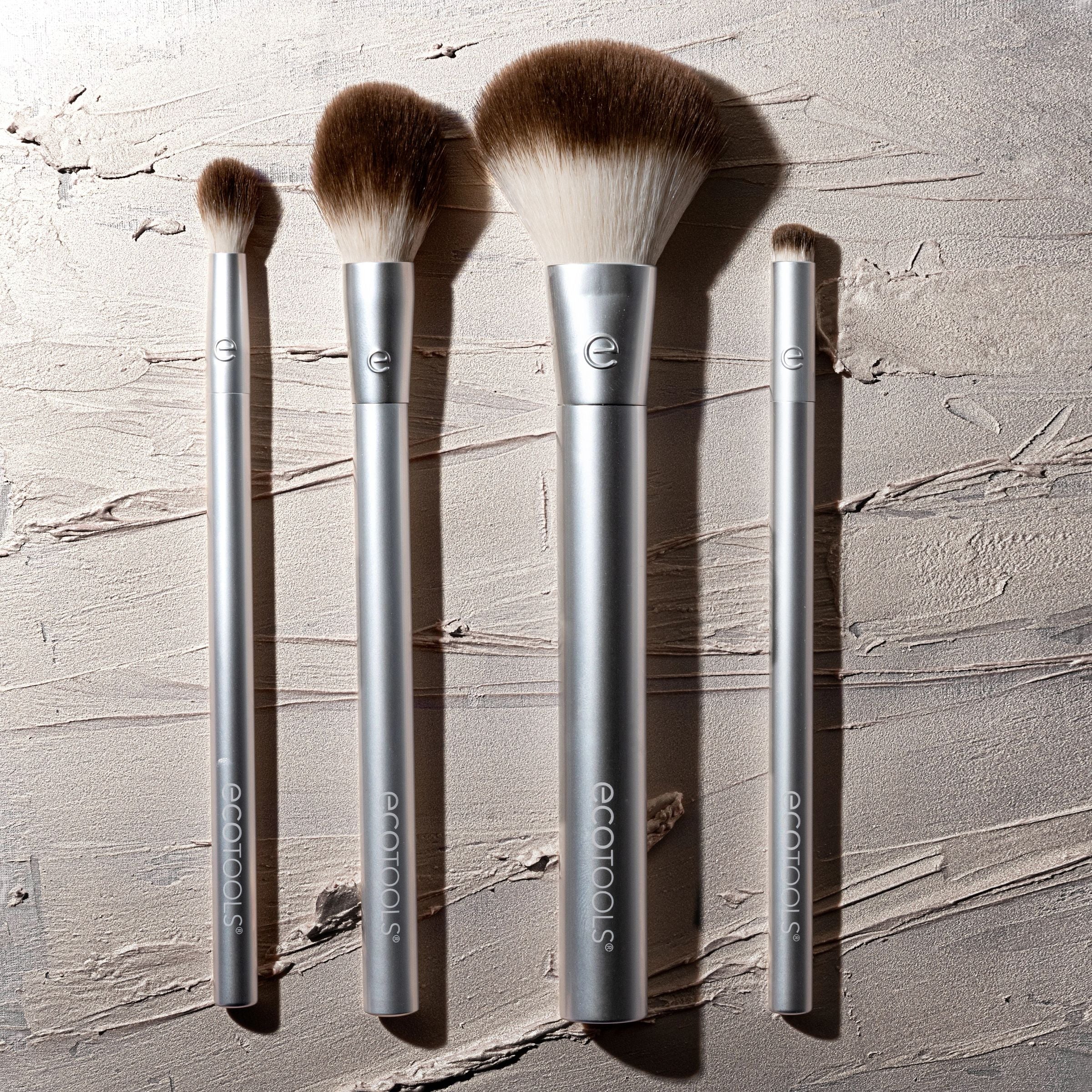 EcoTools Precious Metals Cheek & Eye Highlight Makeup Brush Set, Face ...