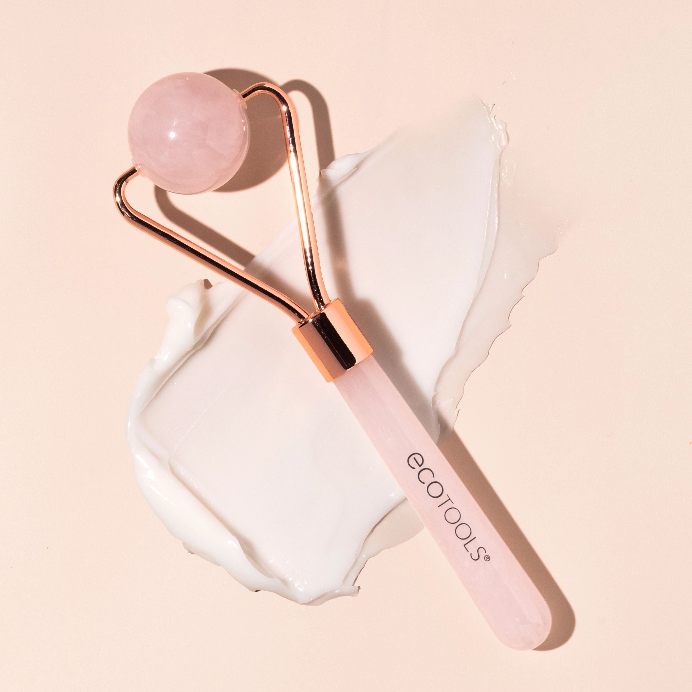 EcoTools Rose Quartz Contour Roller, Skincare & Sculpting Tool, Facial Roller, For Depuffing ...