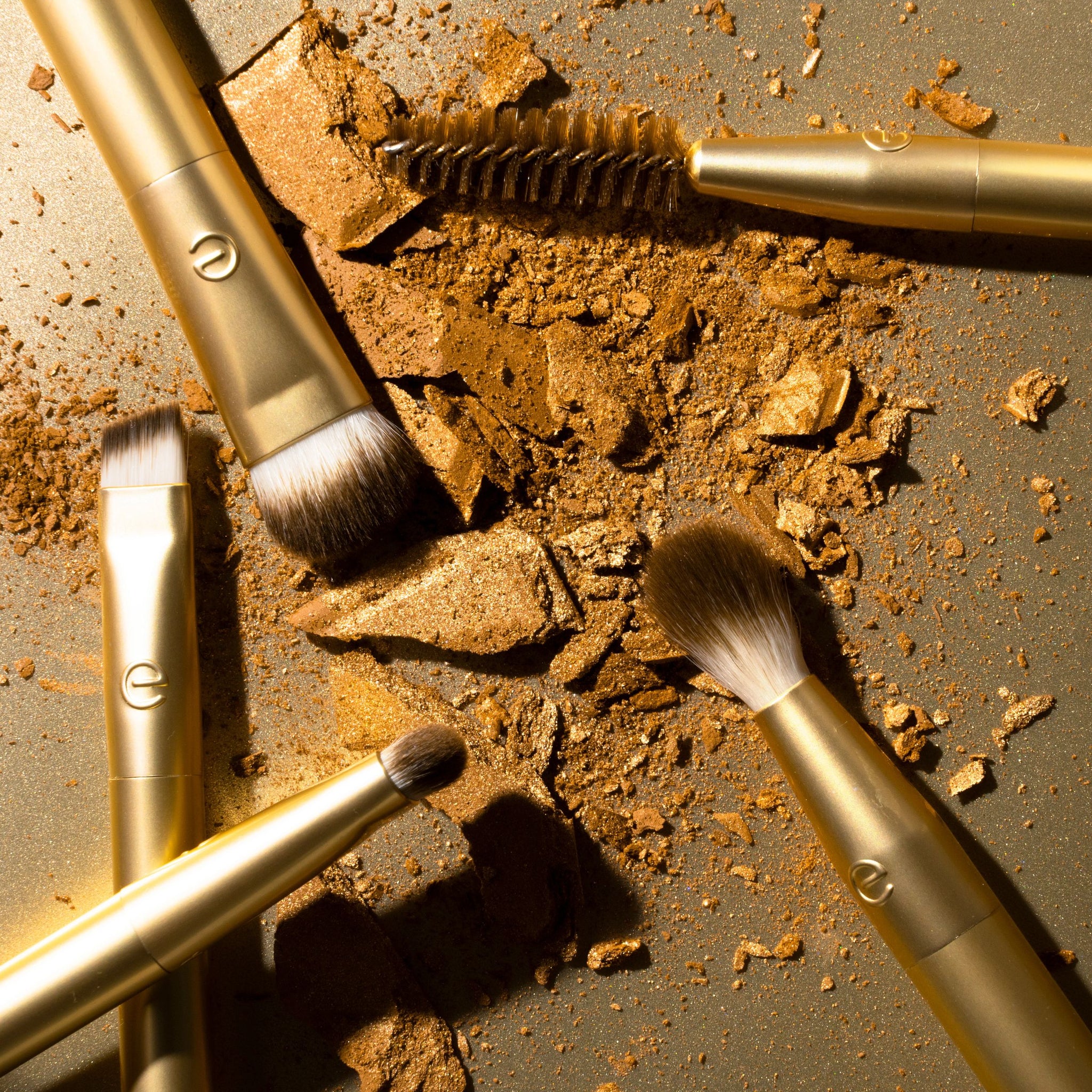 EcoTools Precious Metals Brightening Eye Set, Eye Brush Kit, Precision Makeup Brushes For ...