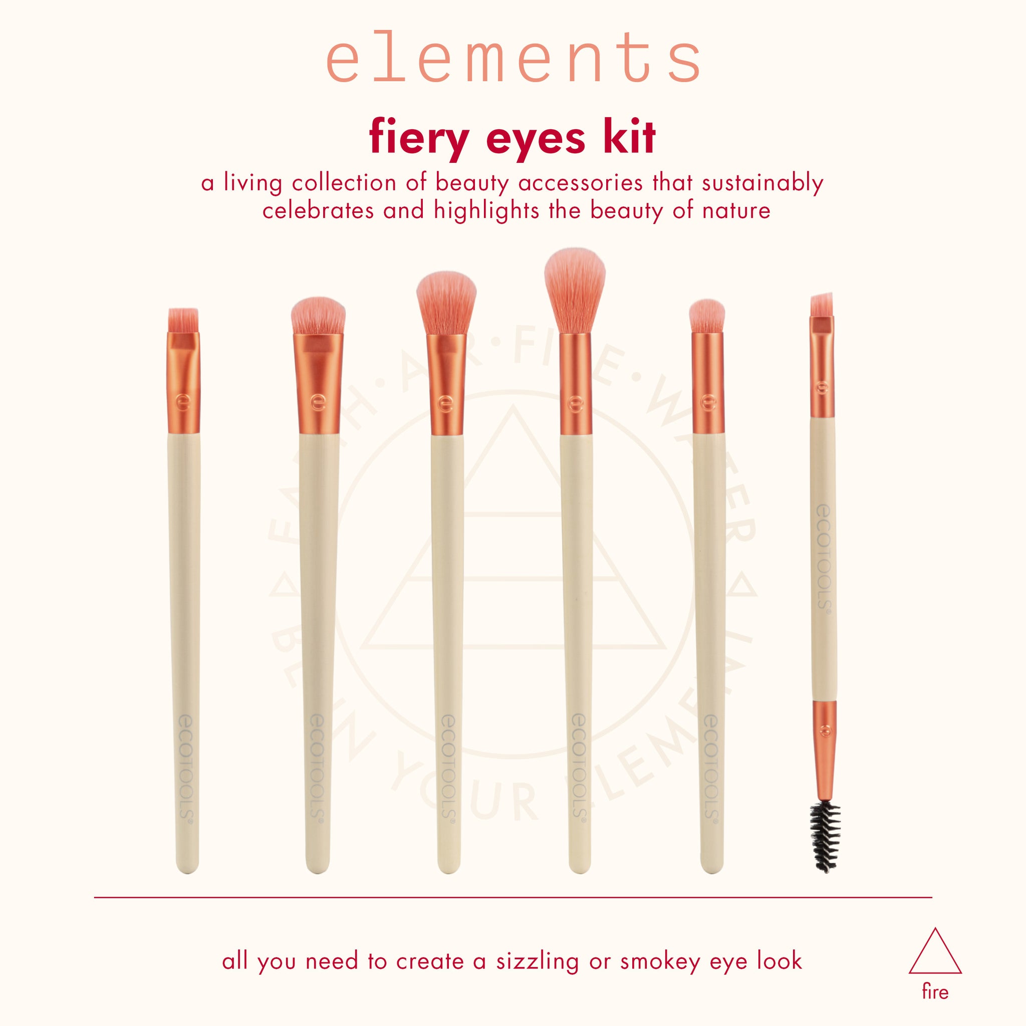 Elements Fiery Eyes Eye Makeup Brush Kit – EcoTools Beauty